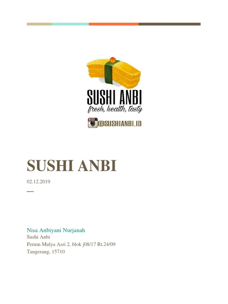 Proposal Makanan Jepang (Sushi) | PDF