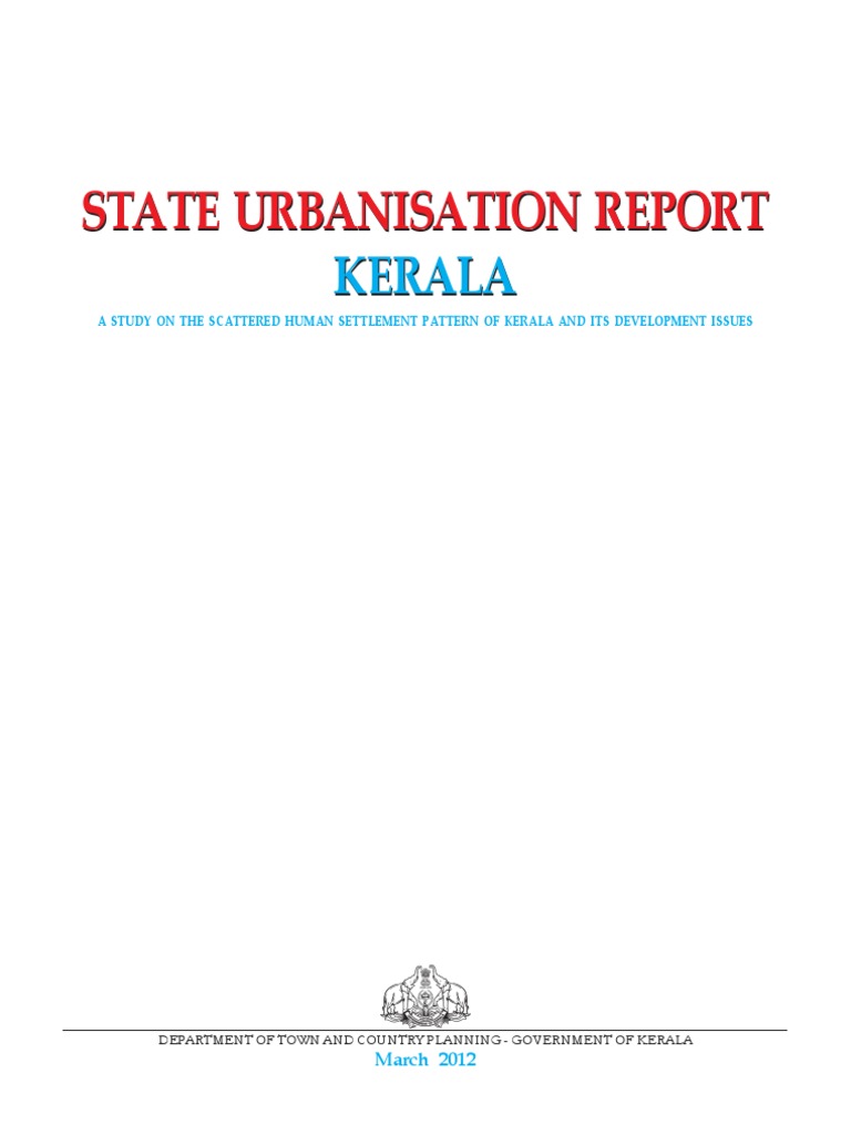 Kerala State Urbanisation Report 2012 | PDF | Urban Area | Urbanization
