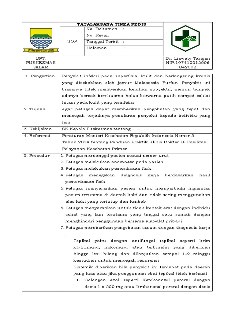 SOP Tinea Kruris | PDF
