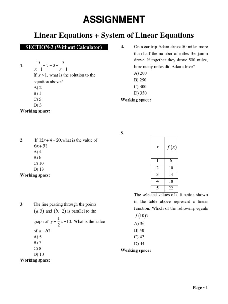 01 Linear Equation | PDF | Mathematical Objects | Teaching Mathematics