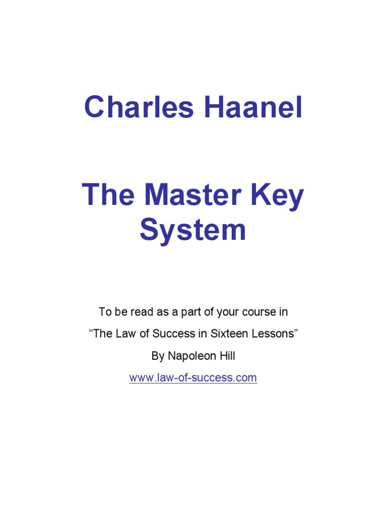 The Master Key System | PDF | Thought | Consciousness