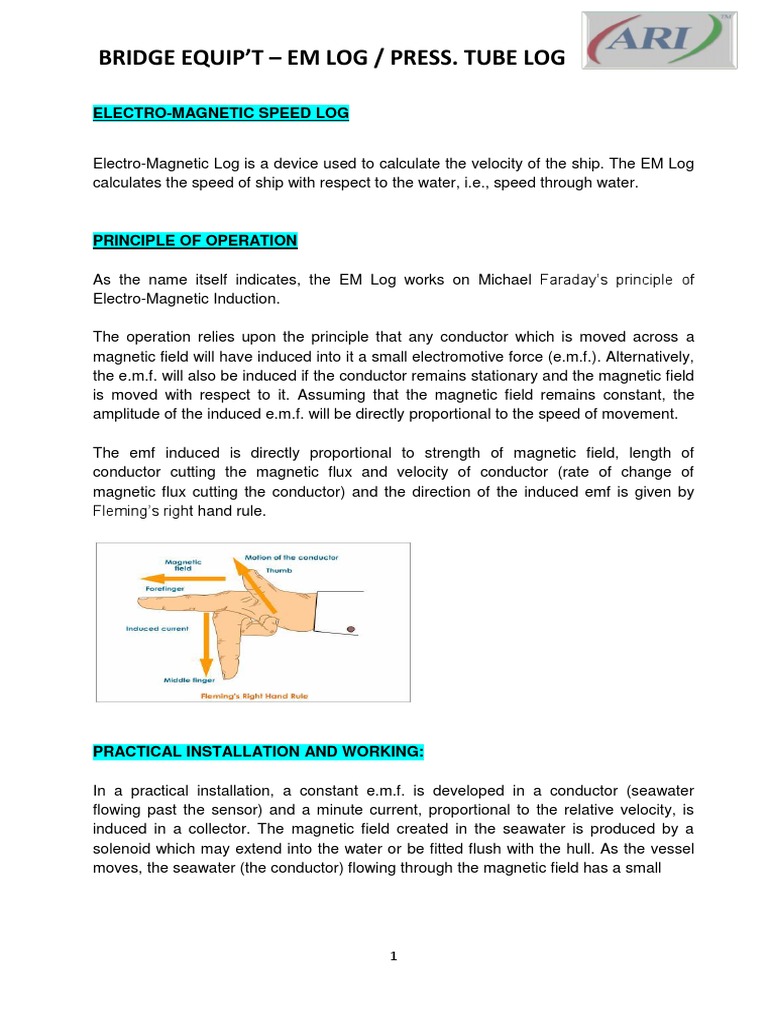 05B. EM Log Notes | PDF | Electromagnetic Induction | Pressure