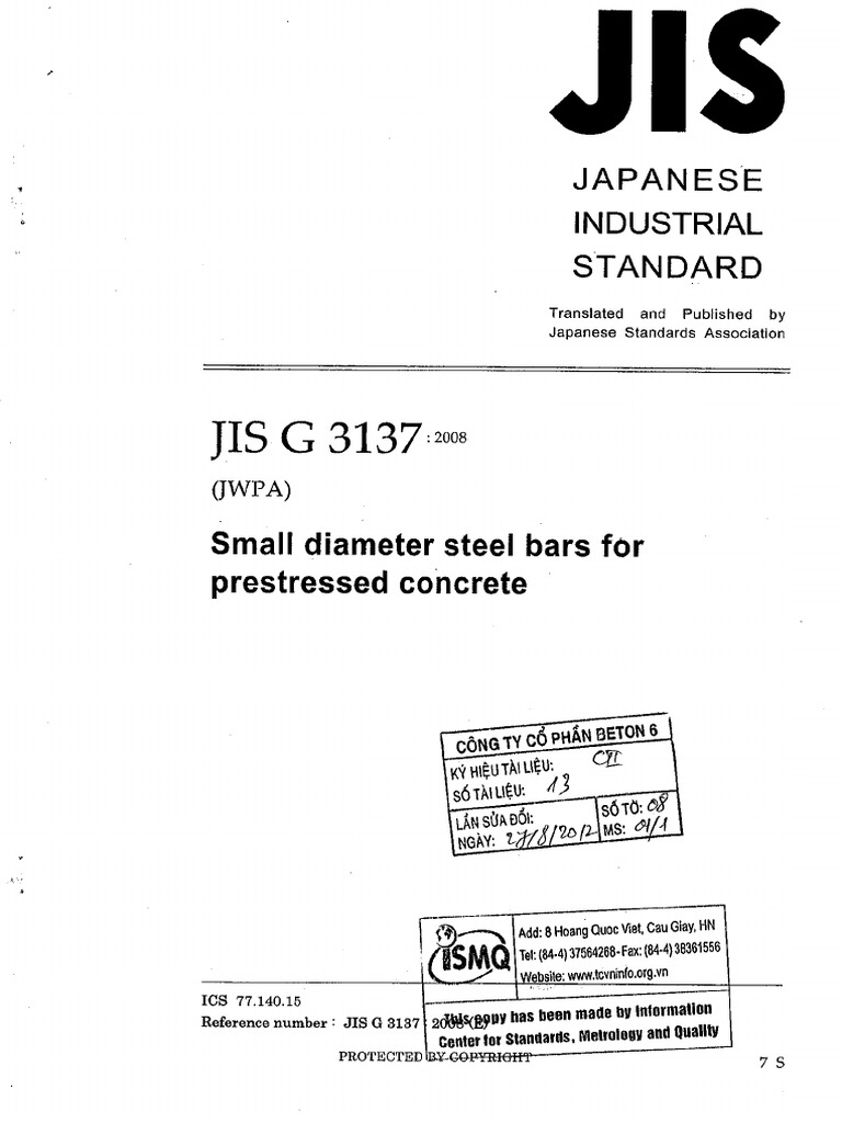 Jis G 3137 2008 PDF | PDF