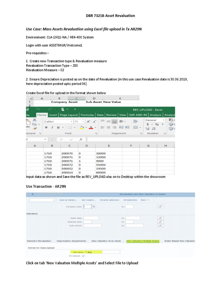 DBR 73218 - Asset Revaluation - AR29N | PDF | Depreciation | Microsoft Excel