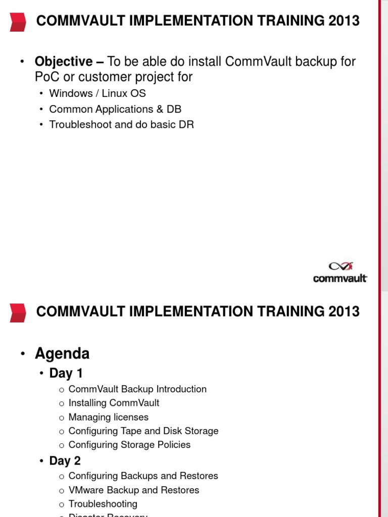 1 Introduction To CommVault | PDF | Backup | Microsoft Windows
