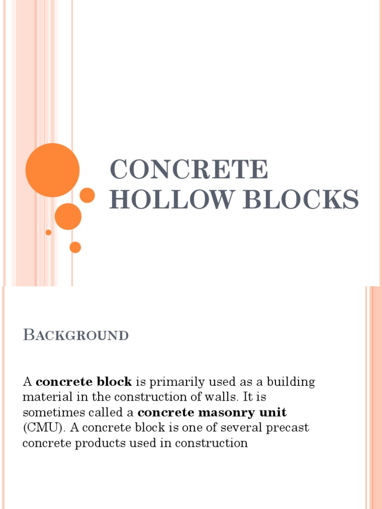 Concrete Hollow Blocks1 | PDF | Masonry | Brick