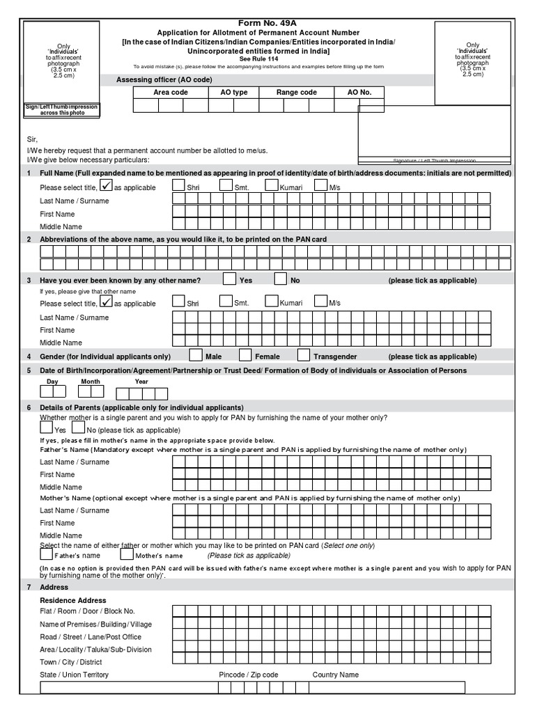 49A Form PDF | PDF | Limited Liability Partnership | Law