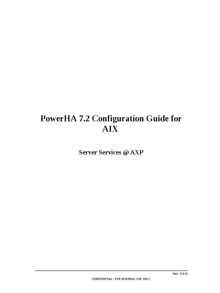 PowerHA 7.2 Configuration Guide - V1.0 PDF | PDF | Computer Cluster | Computer Network