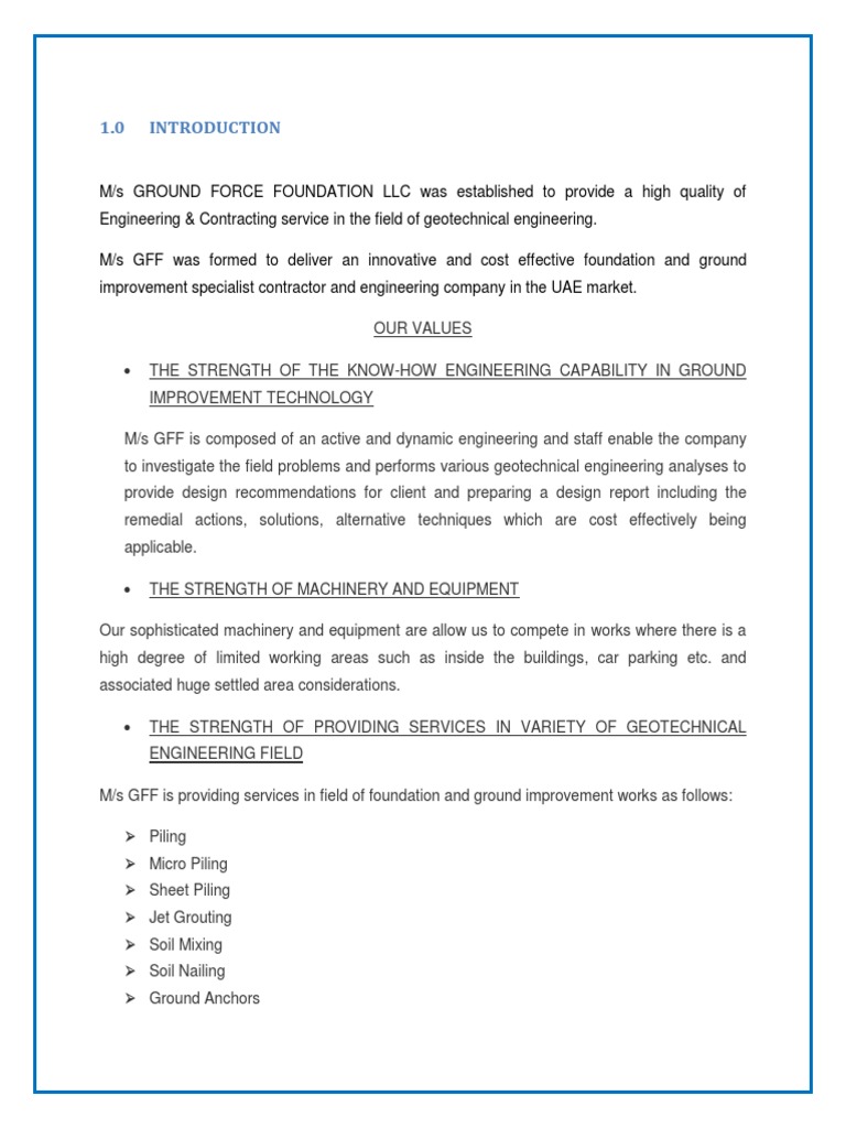 Ground Force Foundation LLC and Their Method of Statements | PDF | Deep Foundation | Drilling Rig
