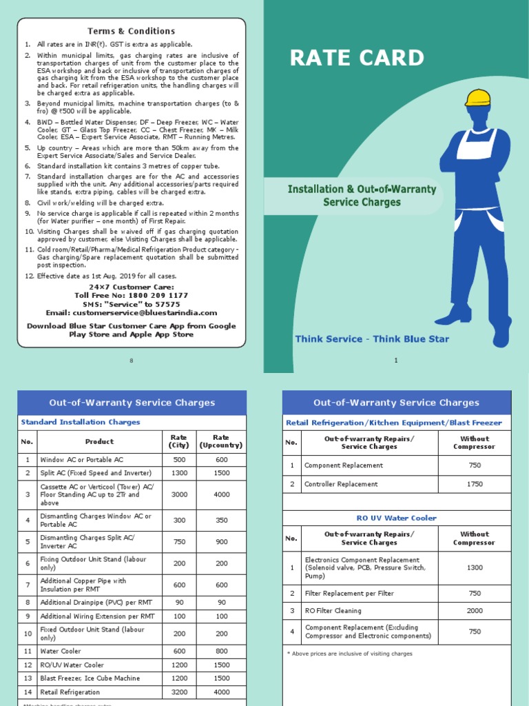 Customer Rate Card | Download Free PDF | Refrigerator | Air Conditioning
