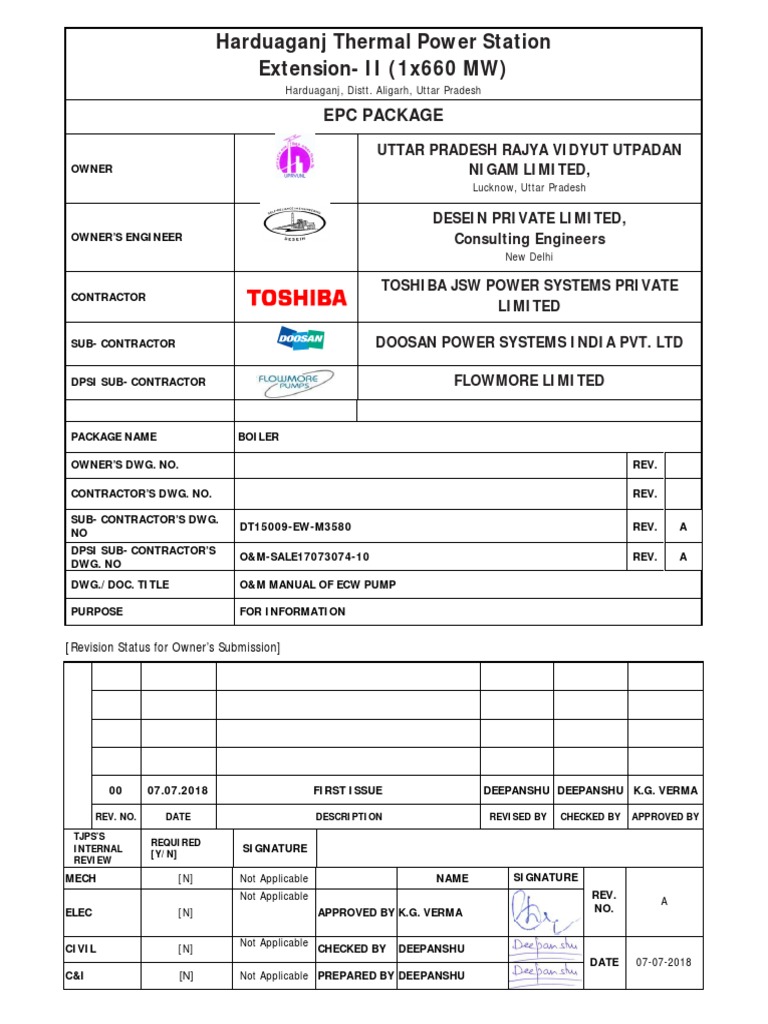 Installation, Operation and Maintenance Manual for Horizontal Split ...