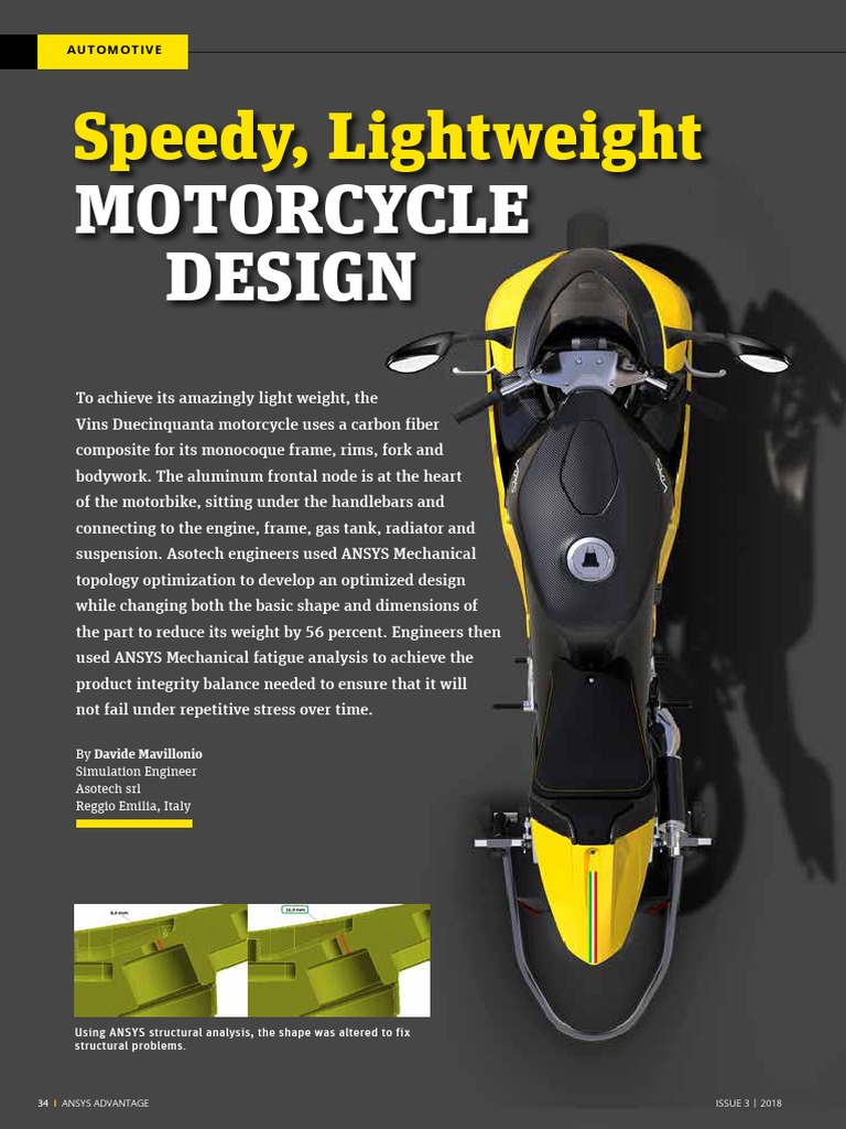 Speedy Lightweight Motorcycle Design Aa v12 I3 | PDF | Fatigue ...