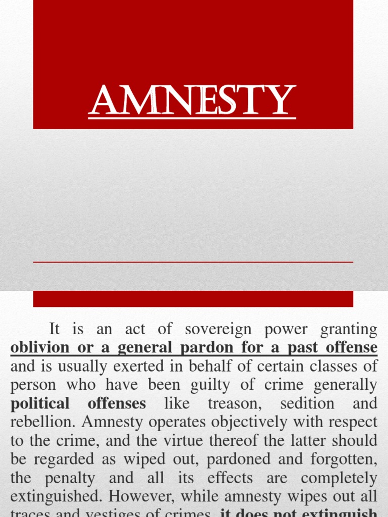 10 Amnesty | PDF | Pardon | Amnesty