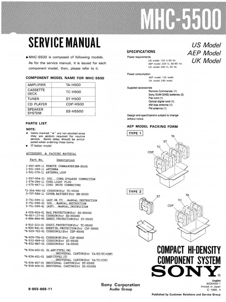 Sony mhc-5500 Unlocked | PDF