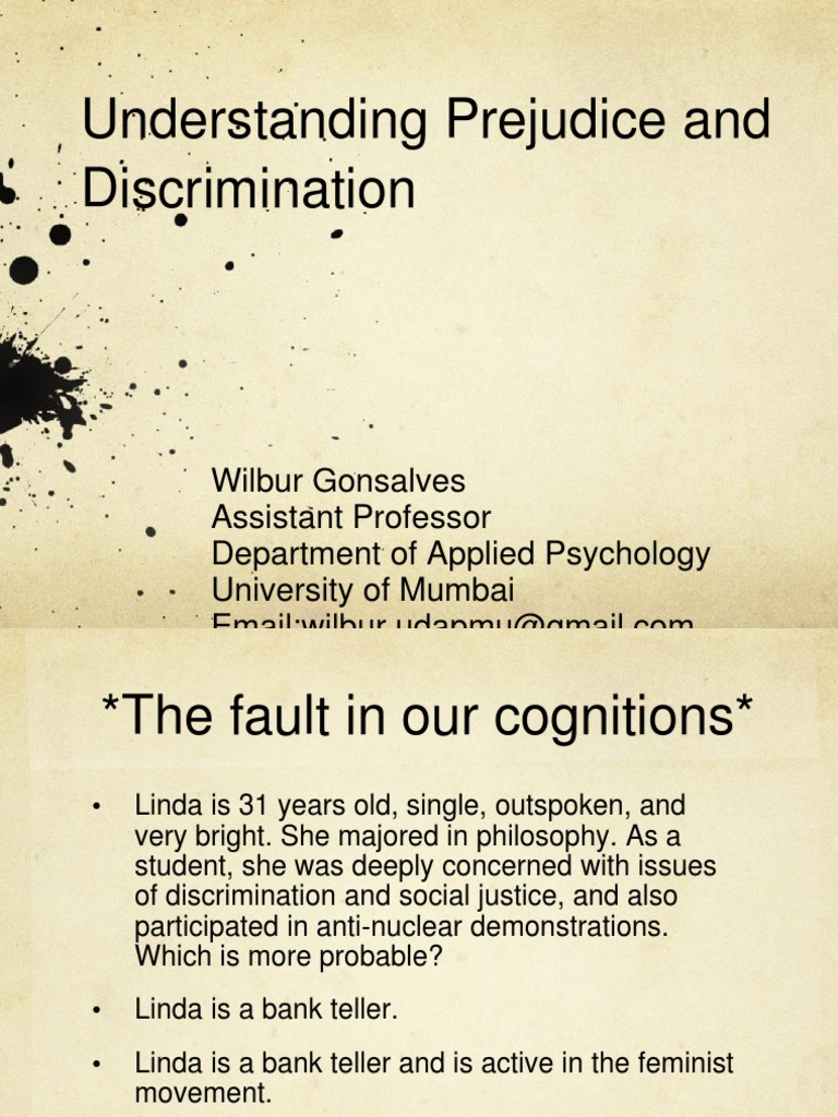 Prejudice and Discrimination.pptx | Prejudices | Stereotypes