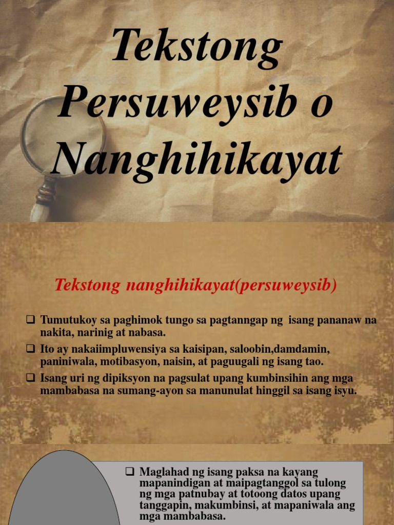 Group 3 Tekstong Persuweysib | PDF