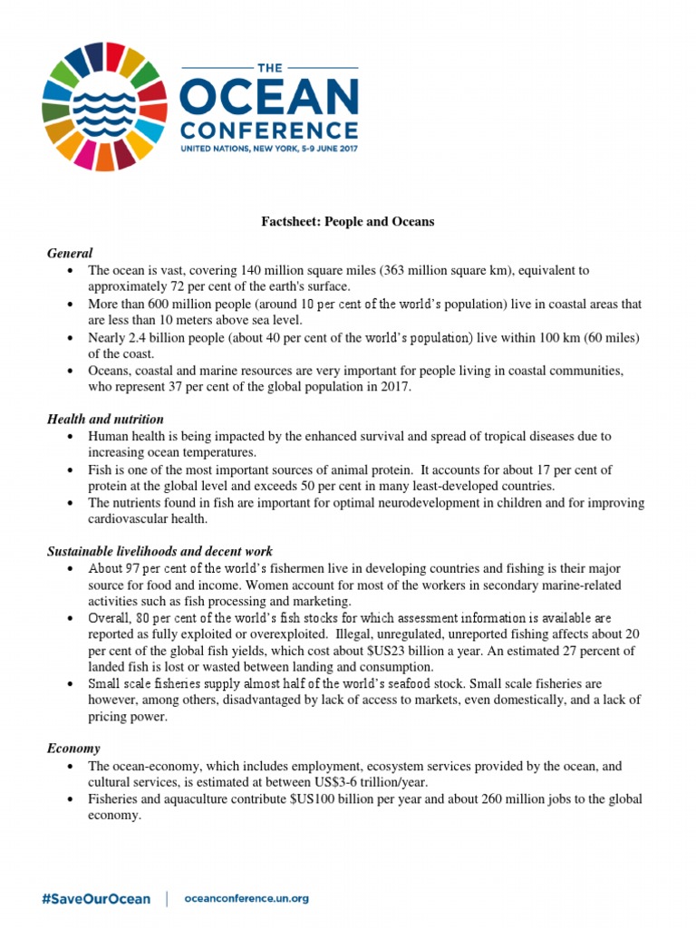 Ocean Fact Sheet Package PDF | PDF | Sea Level Rise | Eutrophication