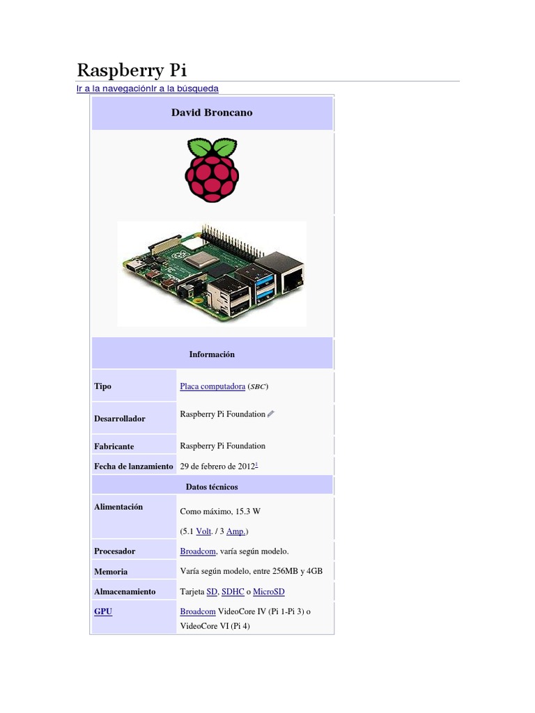 Raspberry Pi | PDF | Raspberry Pi | Distribución de Linux