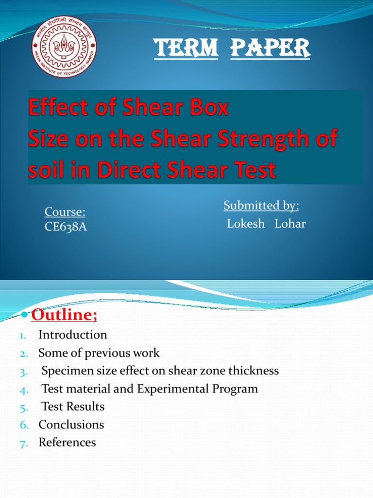 Shear Strength and Box Size Effects | PDF | Sand | Silt