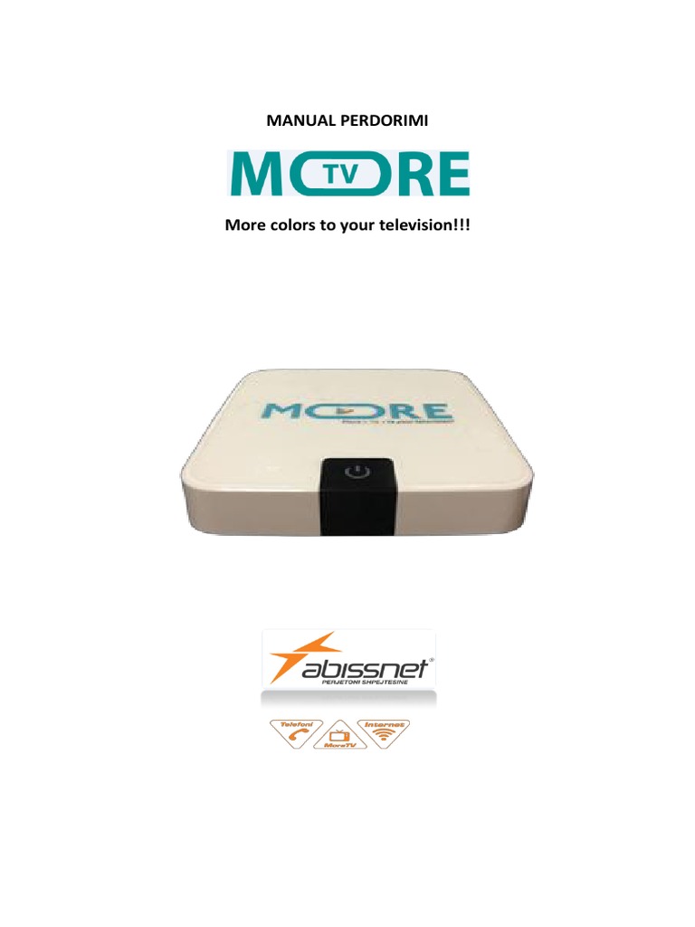 Manual Perdorimi More TV Box | PDF
