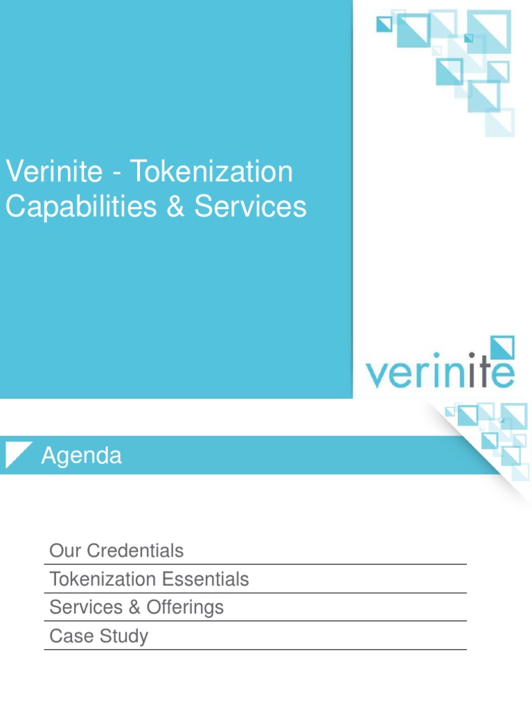 Verinite - Tokenization Service Offerings | PDF | Debit Card | Credit Card
