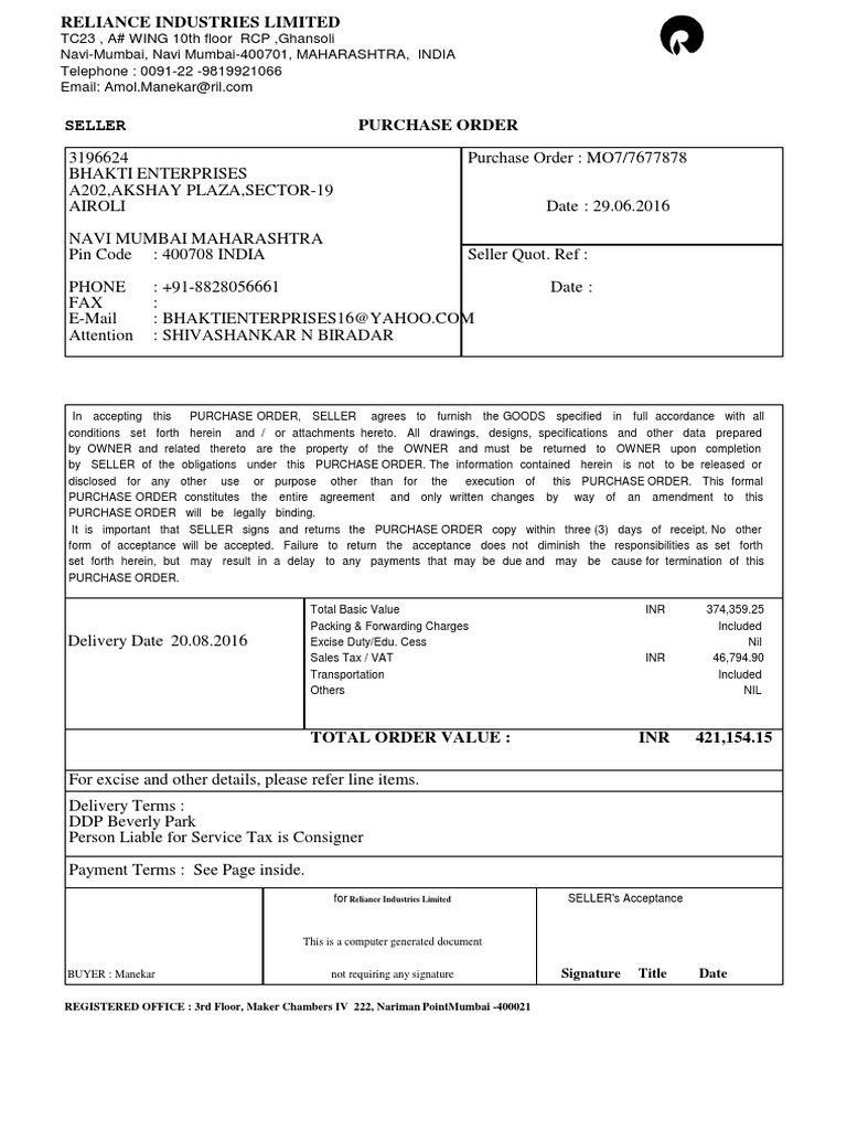 DB Purches Order ALTMP - P10 - 1 | PDF | Invoice | Value Added Tax