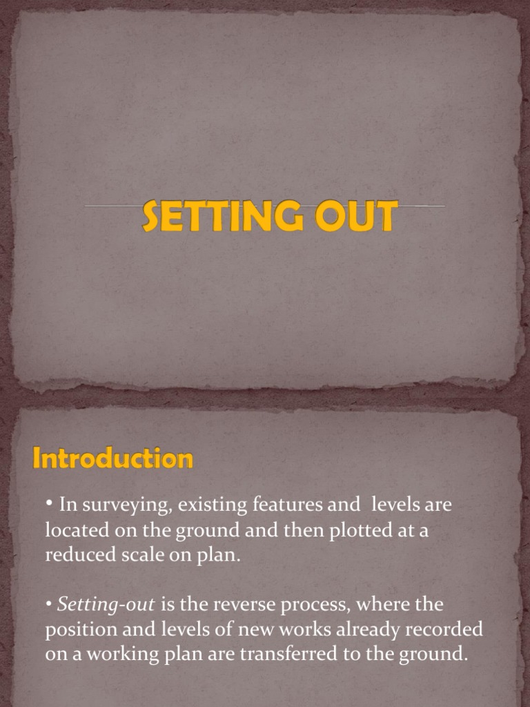 TOPIC 5 - Setting Out PDF | PDF