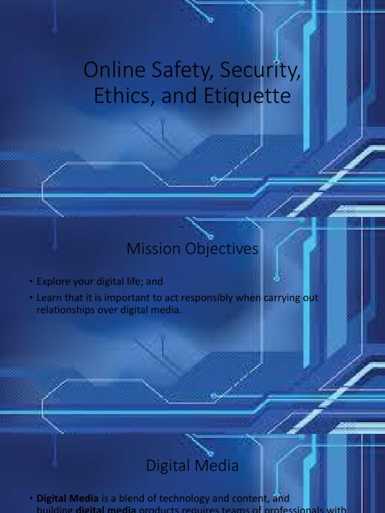 1 - Online Safety, Security, Ethics, and Etiquette | PDF | Blog | Peer ...