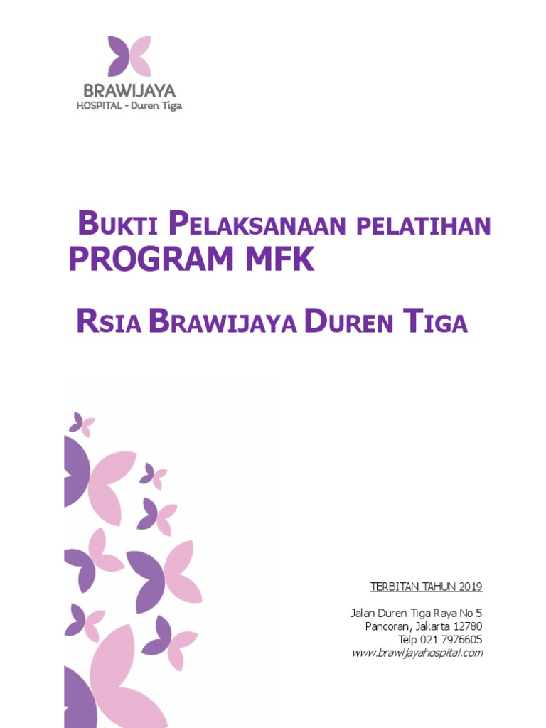 Bukti Pelaksanaan Pelatihan Program MFK | PDF