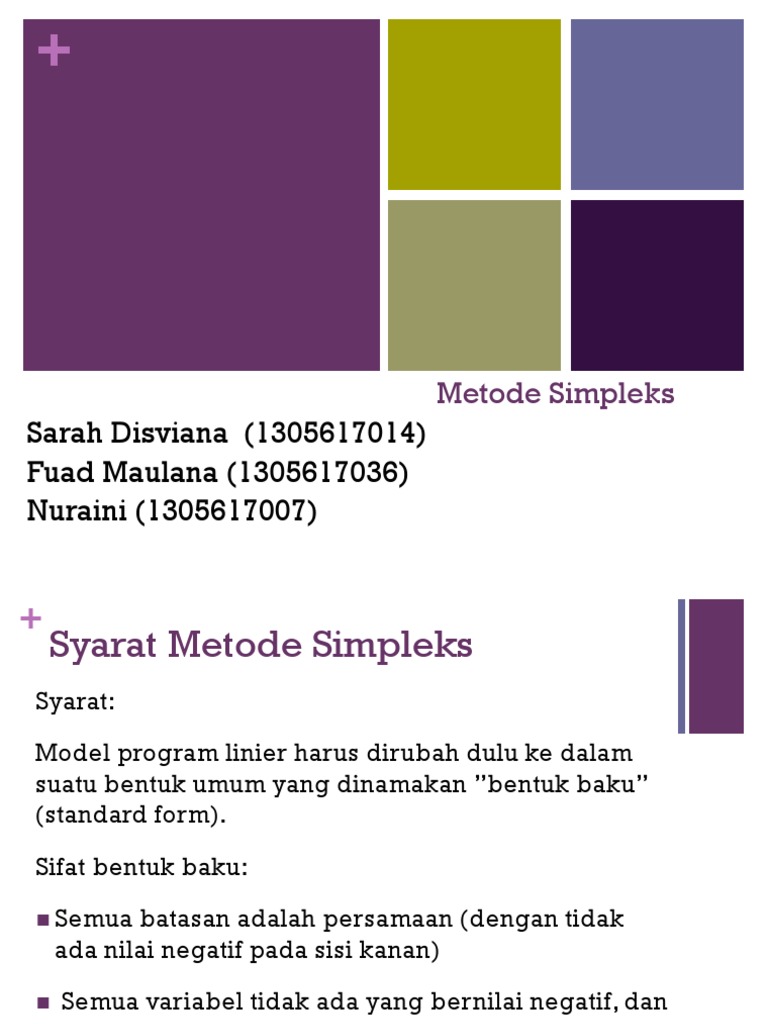 Metode Simpleks Max Min | PDF