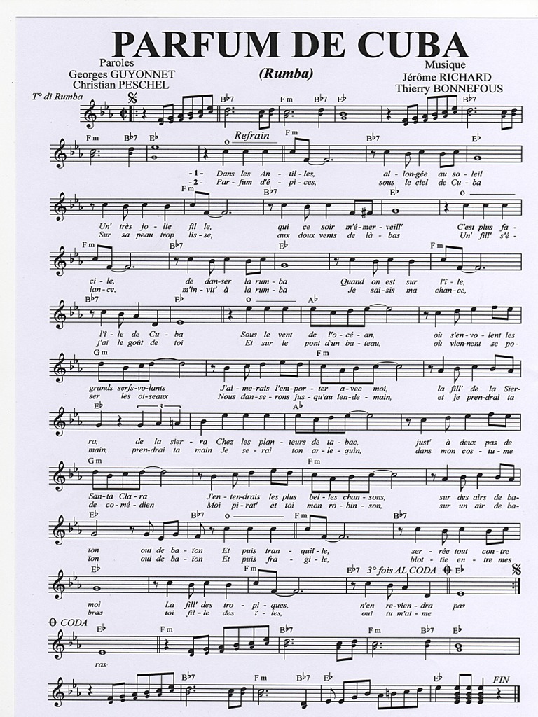 PARTITION Parfum de Cuba PDF | PDF