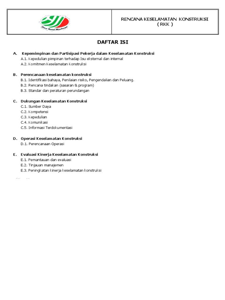 RKK Konstruksi 2019 | PDF