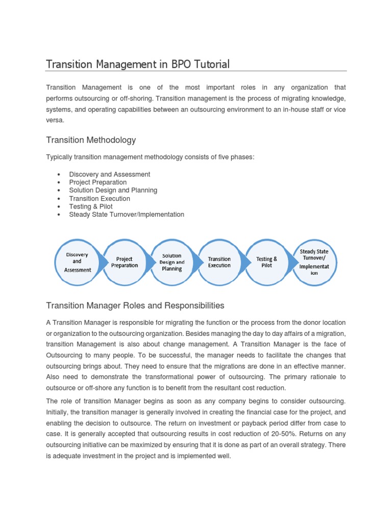 Transitional Management | PDF | Outsourcing | Economies