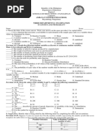 Statistics and Probability 3rd Quarter TOS | PDF | Probability ...