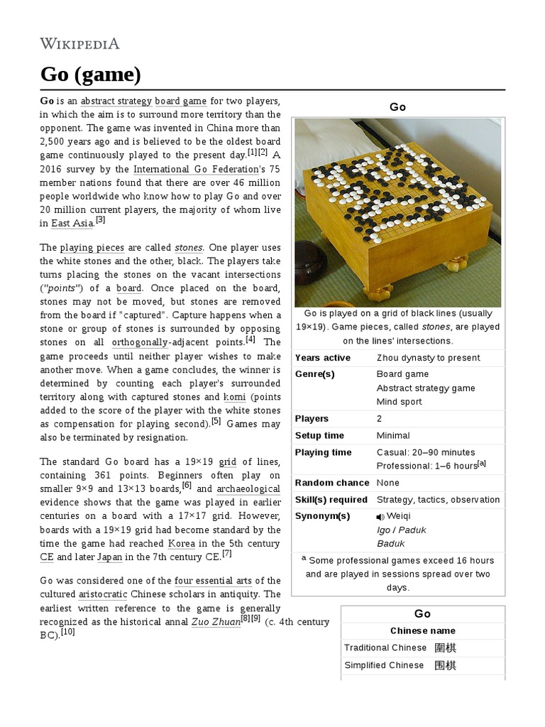 Go Game | PDF