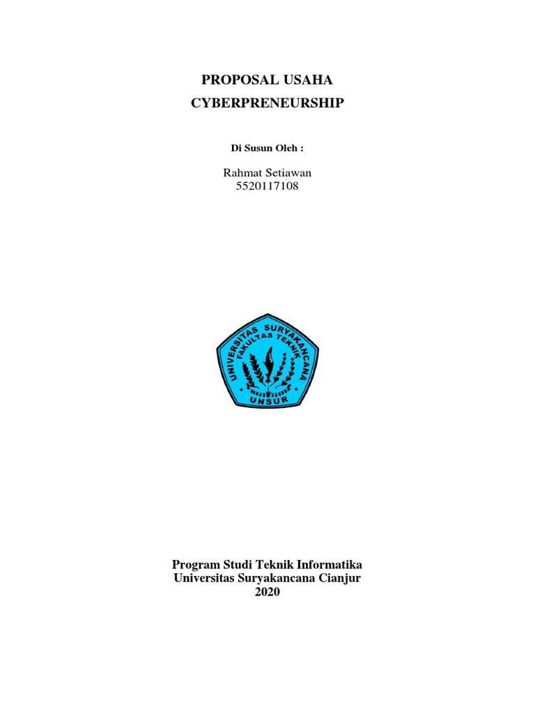 Proposal Usaha - Rahmat Setiawan - Cyber | PDF