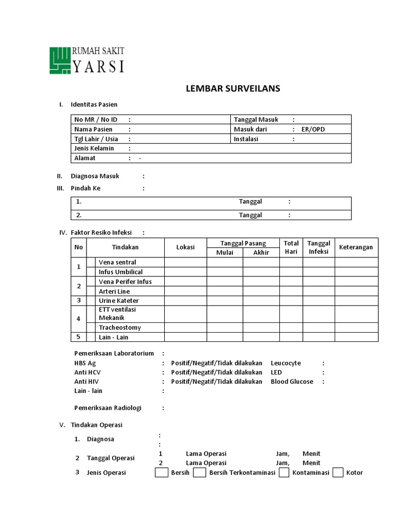 Lembar Surveilans | PDF