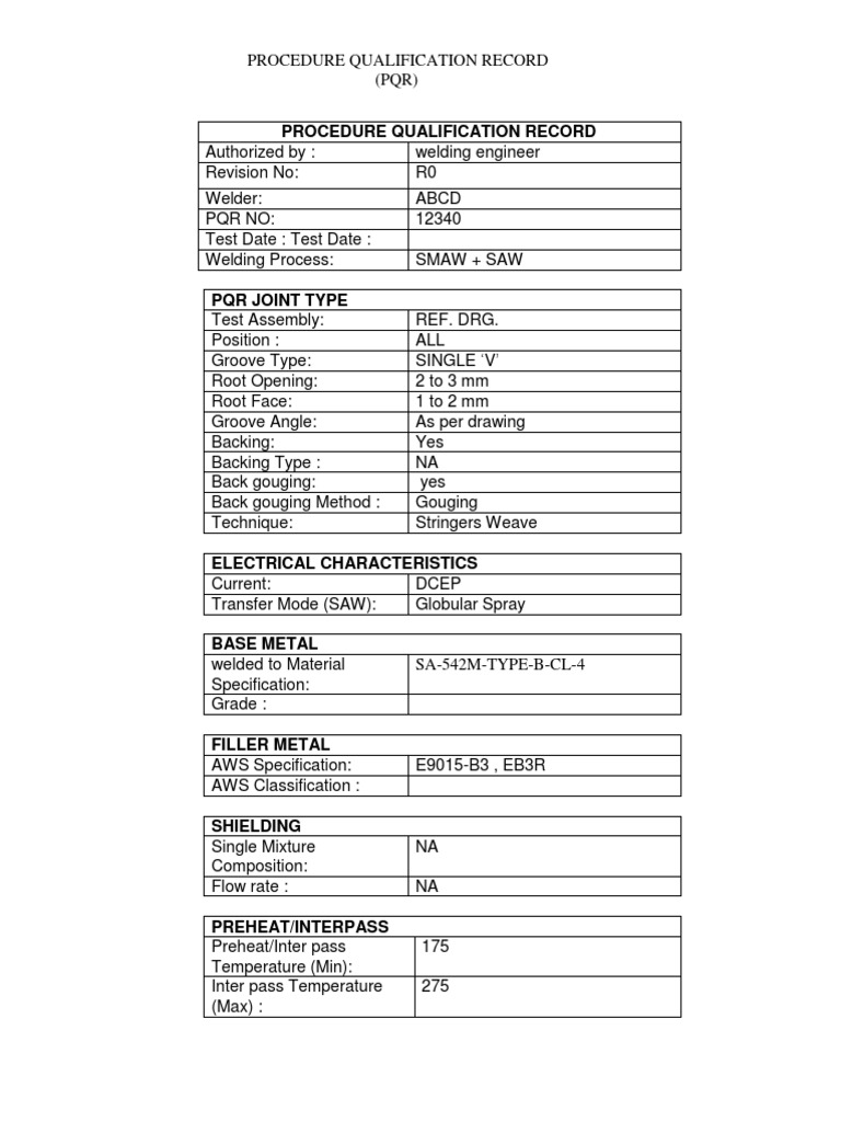 PQR | PDF | Welding | Construction