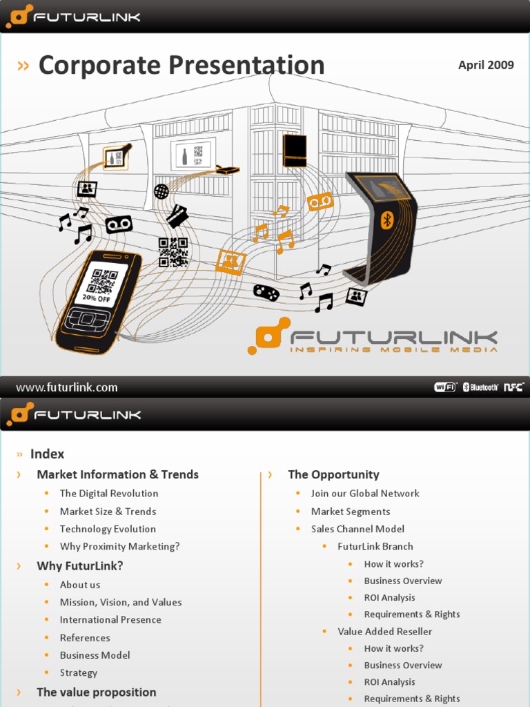 FuturLink Corporate Presentation | PDF | Bluetooth | Point Of Sale