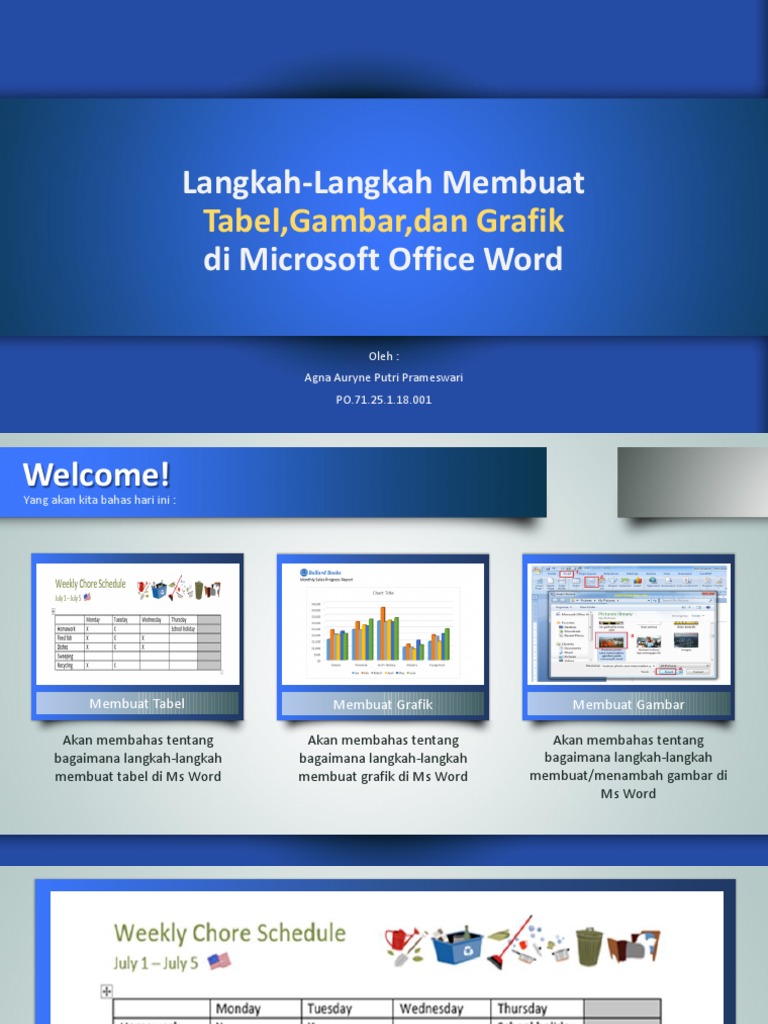 Langkah Membuat Tabel, Gambar, Grafik Word | PDF