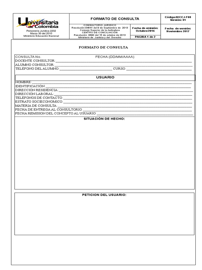 Formato de Consulta | PDF | Información del gobierno | Gobierno