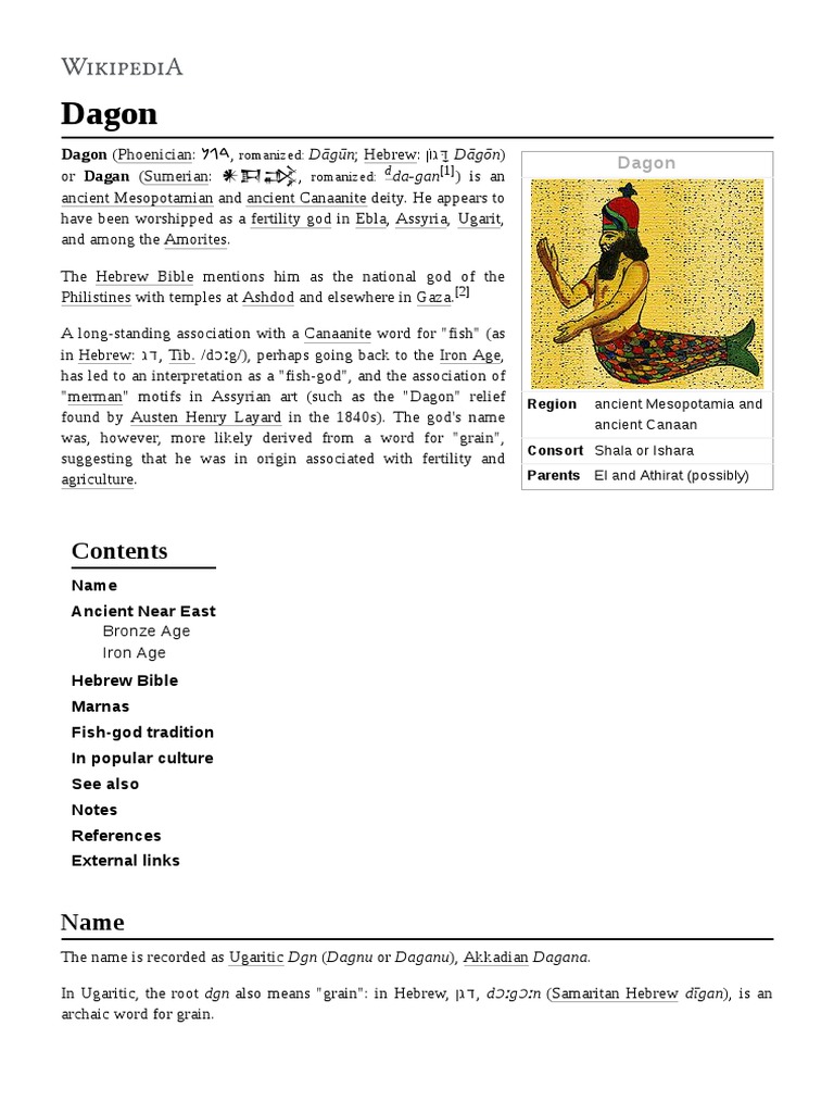 Dagon | PDF | Ancient Levant | Ancient Near East