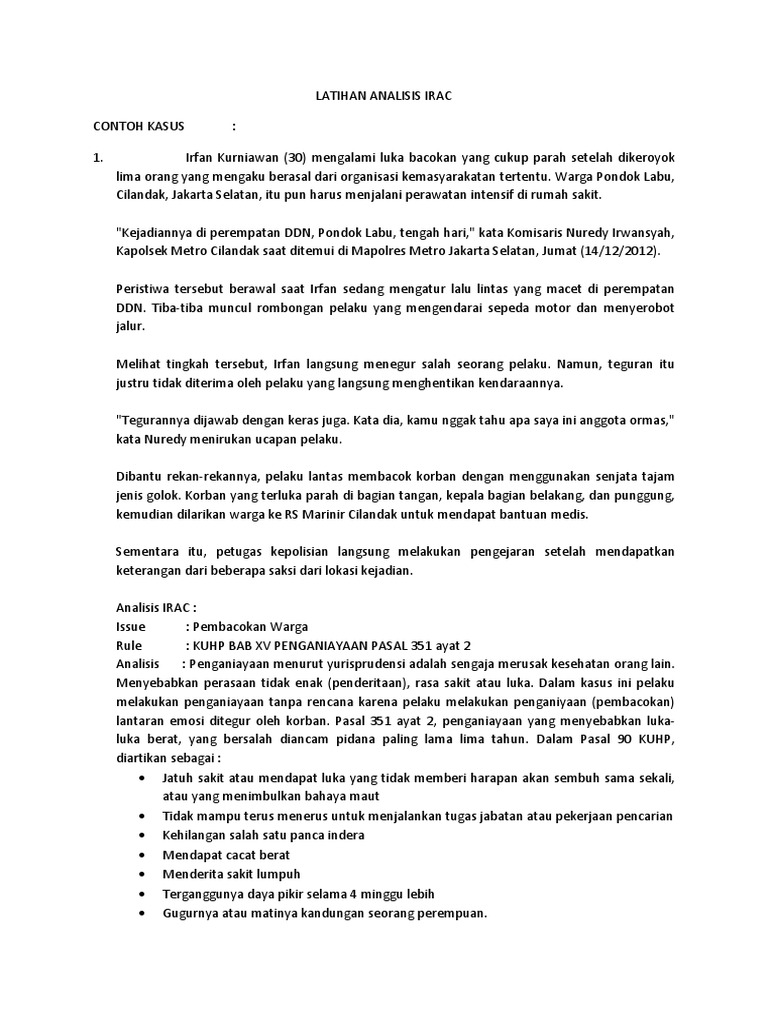 Latihan Analisis Irac | PDF