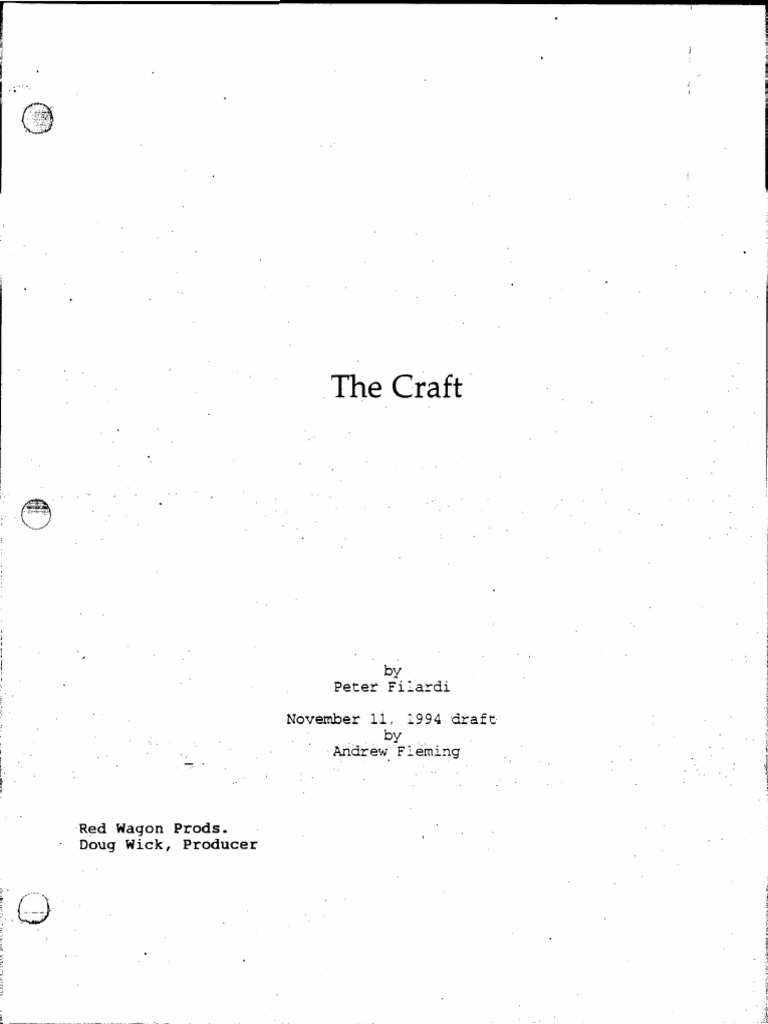 1996 - THE CRAFT by Peter Filardi PDF | PDF | Nature