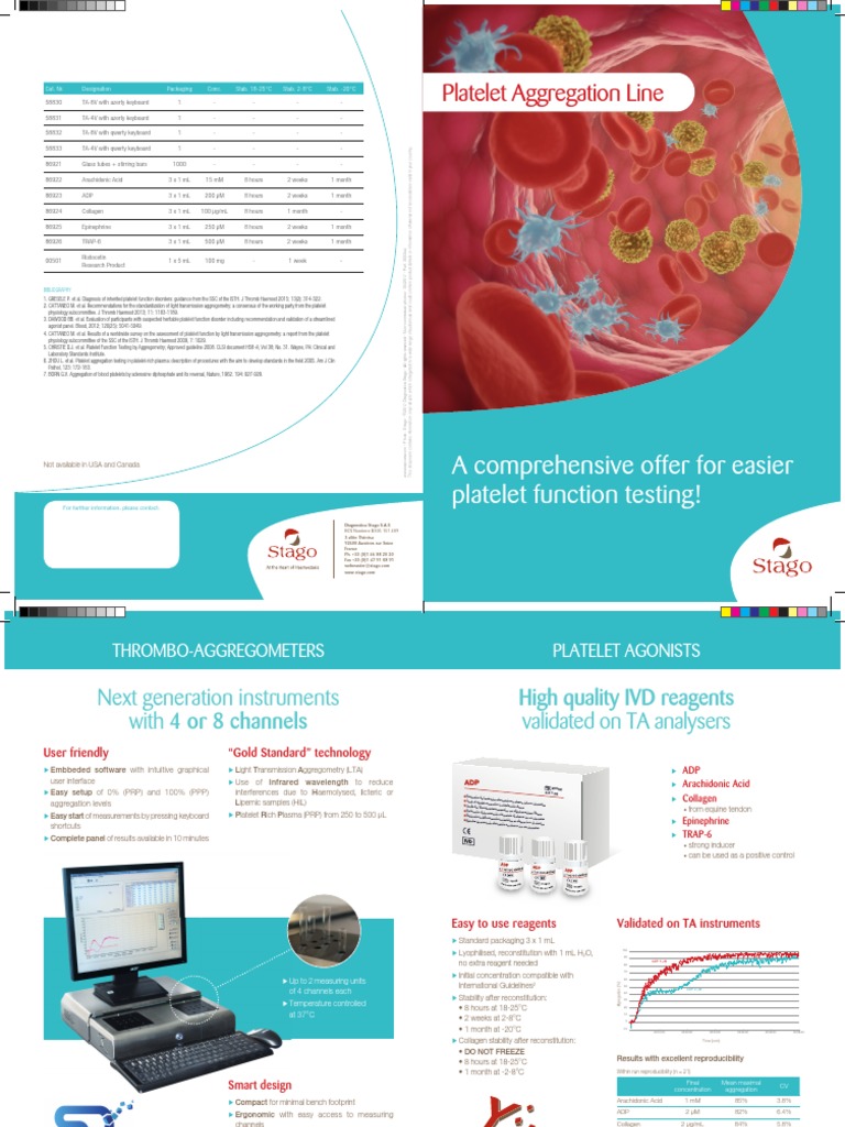 Platelet Aggregometer Platelet Function Testing Stago France PDF | PDF ...