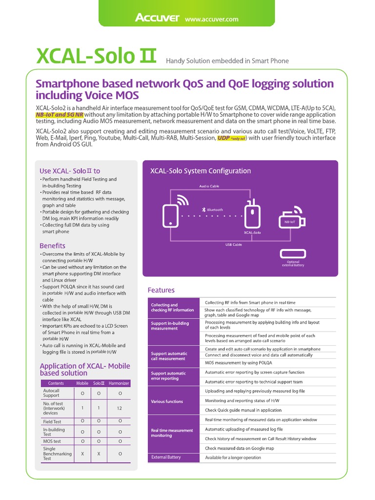 Accuver XCAL SOLO | PDF