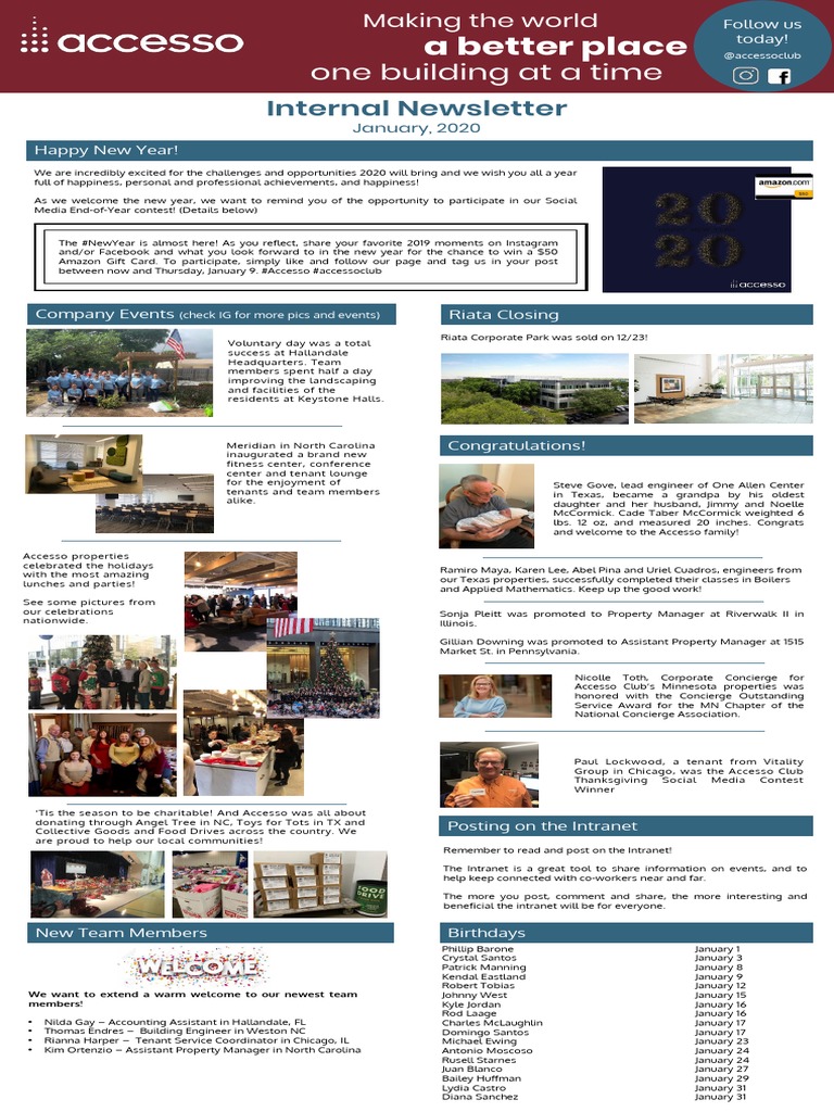 Accesso Partners Newsletter January 2020 | PDF