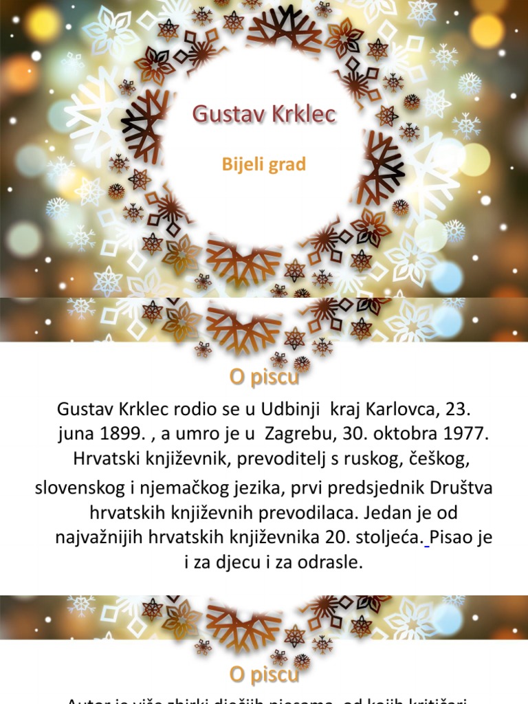 Bijeli Grad Gustav Krklec | PDF