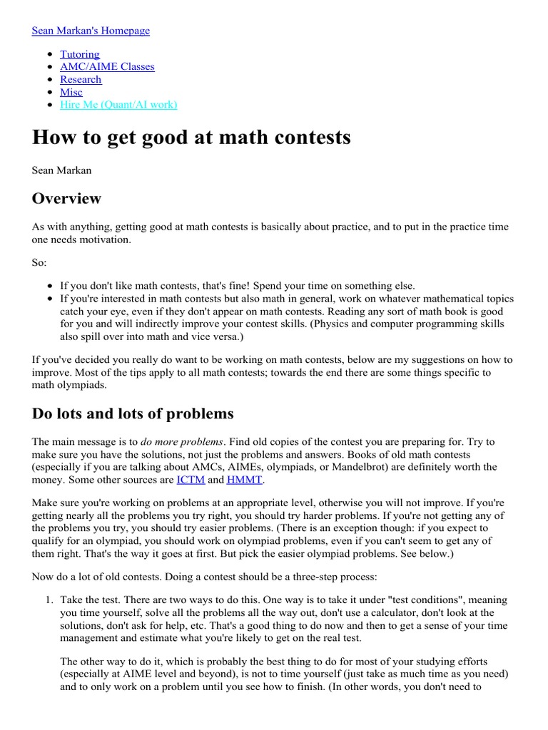 how-to-get-good-at-math-contests-pdf-insight-teaching-mathematics