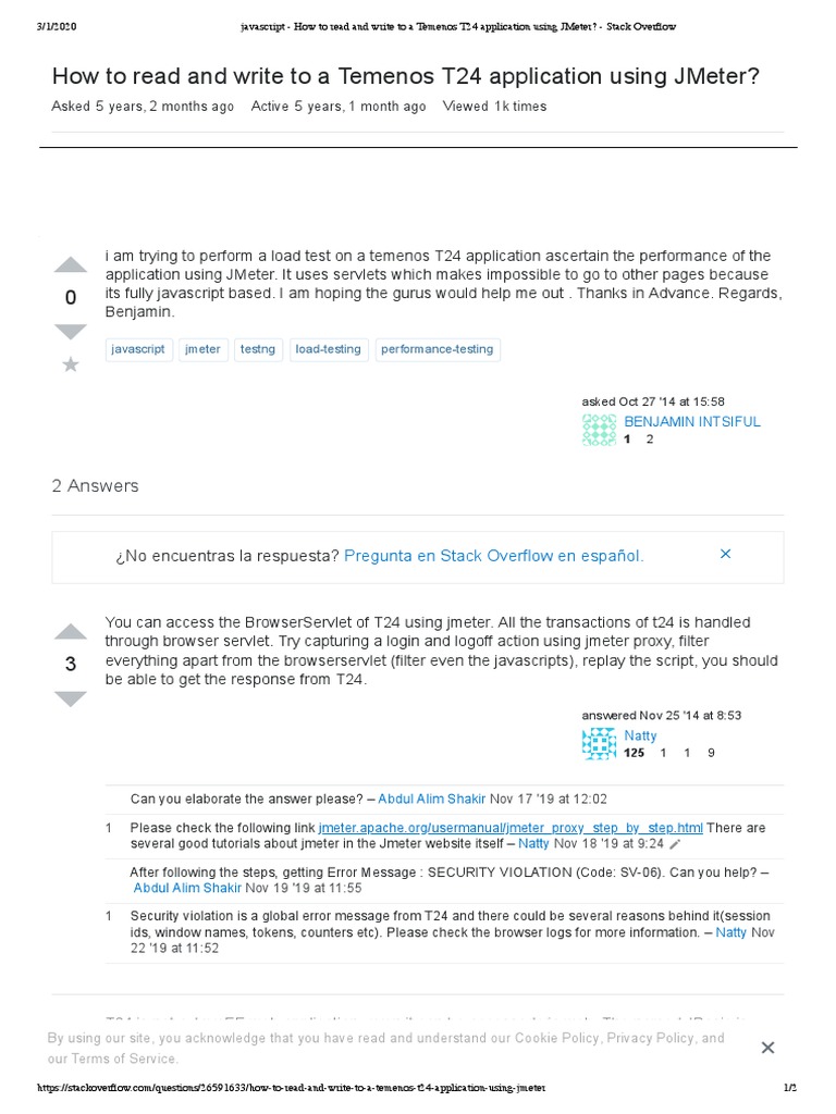 How To Read And Write To T24 Jmeter Pdf Java Script Cookie